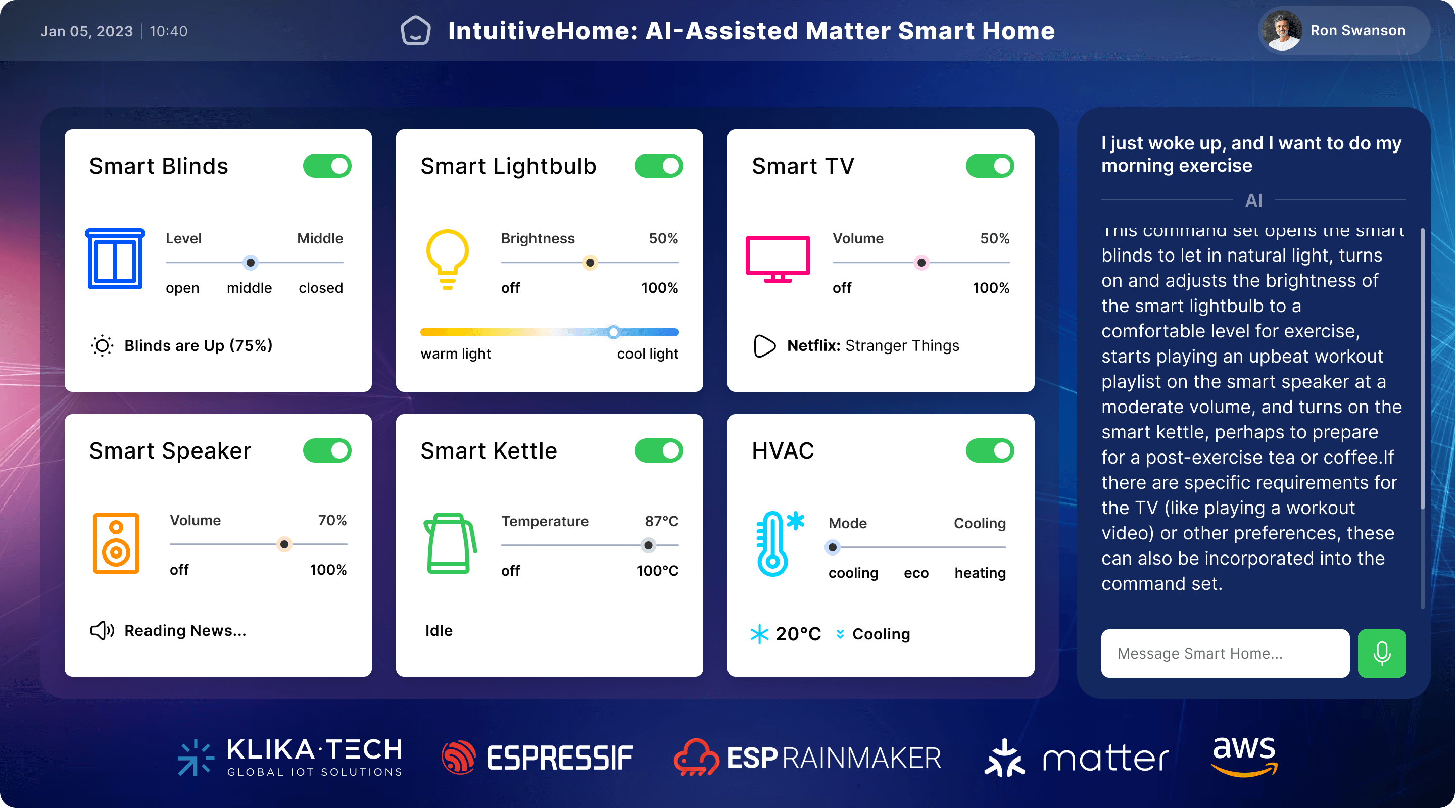 ESP RainMaker and Matter Smart Home Solution Accelerator - Klika Tech